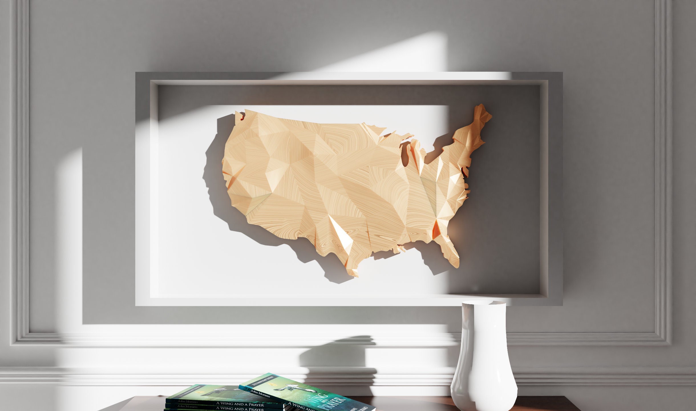 Cnc USA Map. 3d Model of American Map. CNC Files for Wood Stl - Etsy