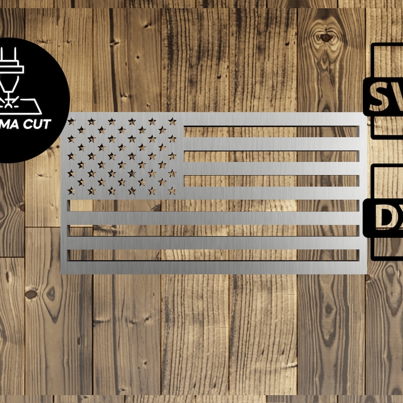 American Flag Dxf - Etsy