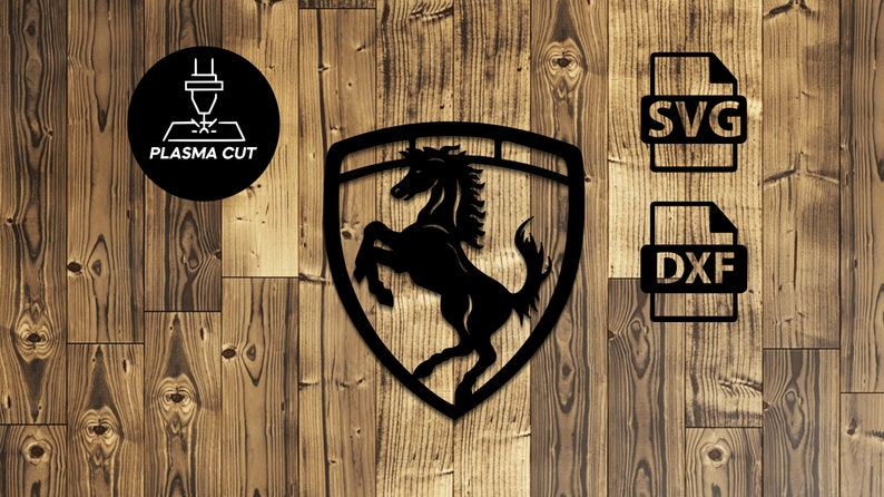CUT READY, Ferrari Sign,svg,dxf,vector File,plasma Cutting,cricut ...