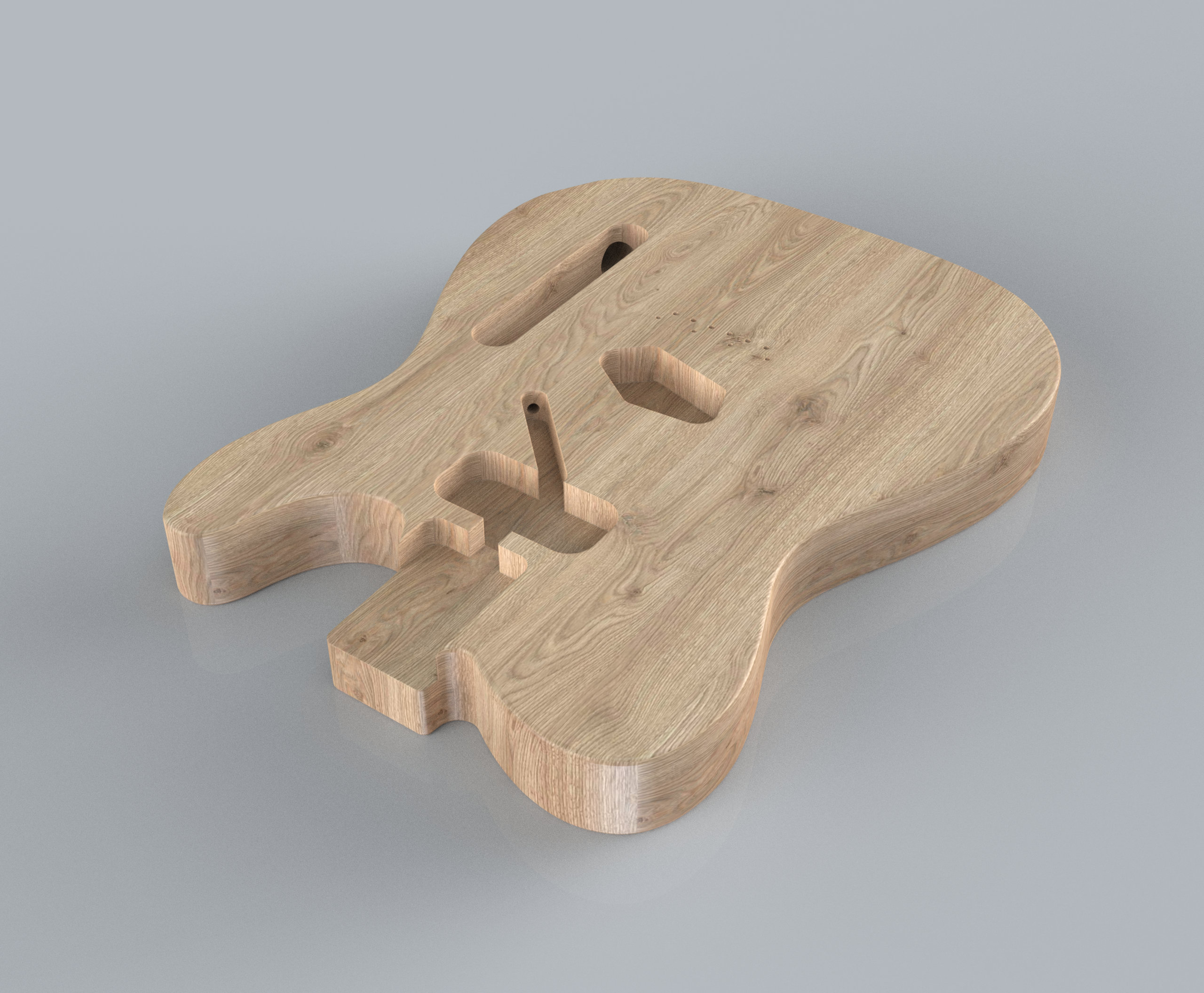 Telecaster Guitar Body V1 3D CAD Files Stl Step 3mf Iges Fbx - Etsy Canada