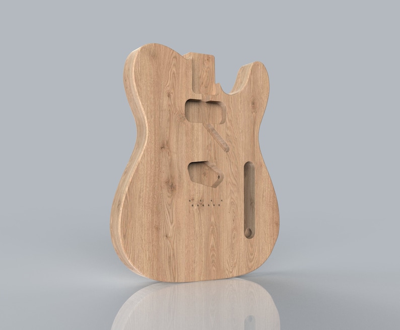 Telecaster Guitar Body V1 3D CAD Files Stl Step 3mf Iges Fbx Obj 1:1 Scale Instant Download 3D ...
