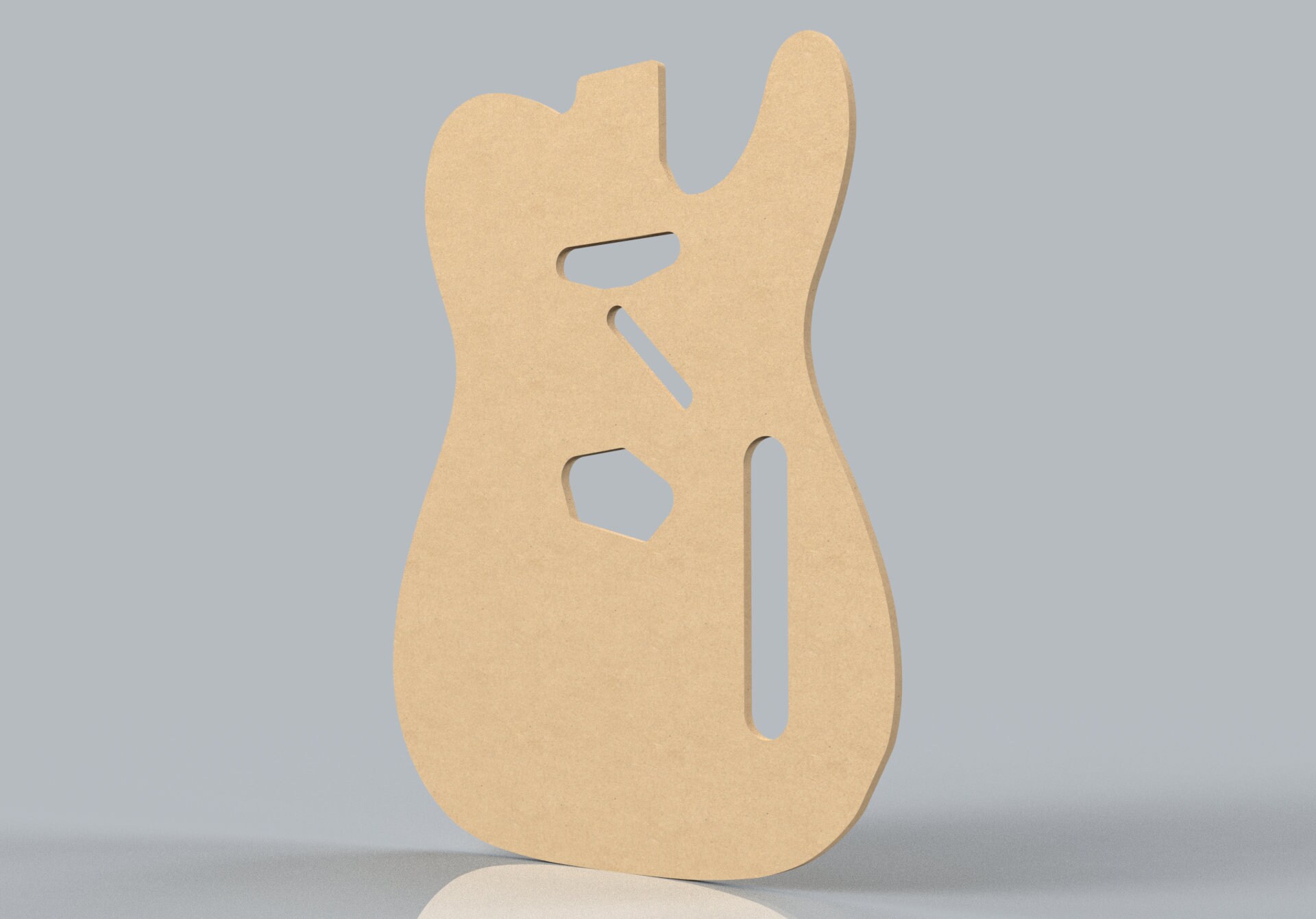Telecaster Guitar Template CNC LASER Files Stl Step 3mf Iges Fbx Obj 1: ...