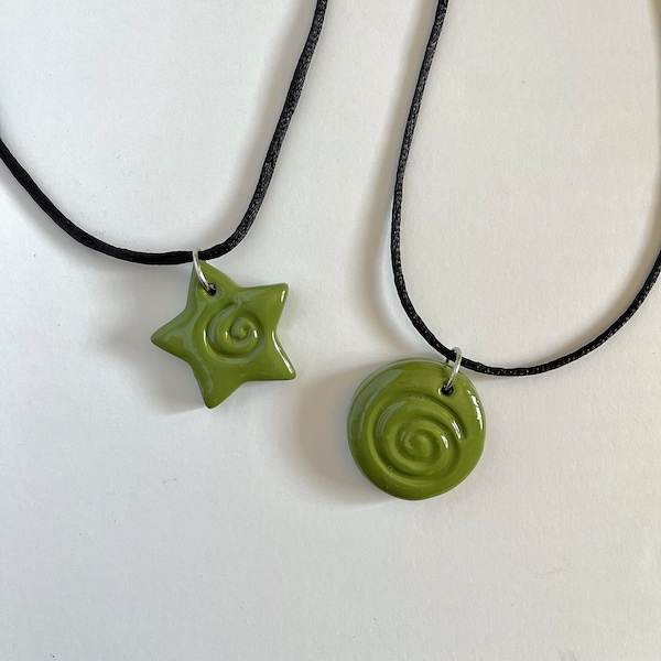 Clay Necklace - Etsy