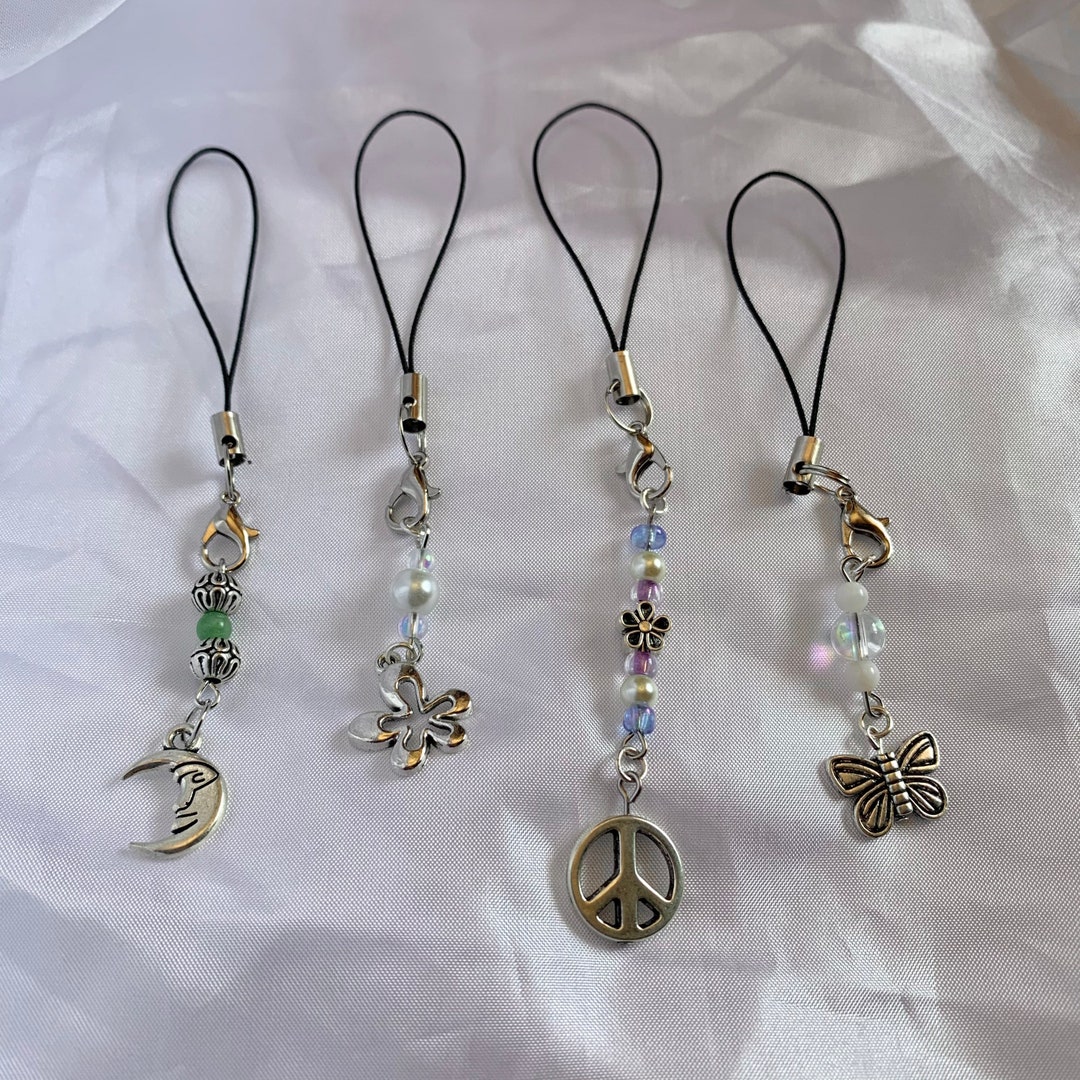 Small Silver Phone Charms - Etsy