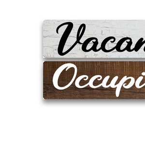 TWO SIGN SET Vacant Occupied Signs - Metal Sign 3"x12" or 2"x8" Indoor ...