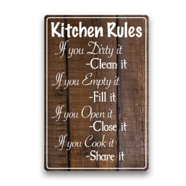 Kitchen Rules - Etsy