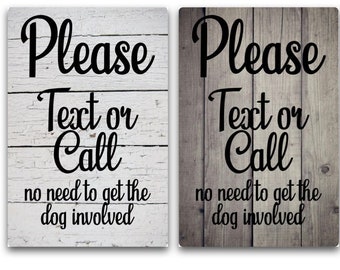 Call or Text Sign - Etsy