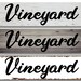 Vineyard Cursive Font Choose Barn Wood Grey or Rust Look - Etsy