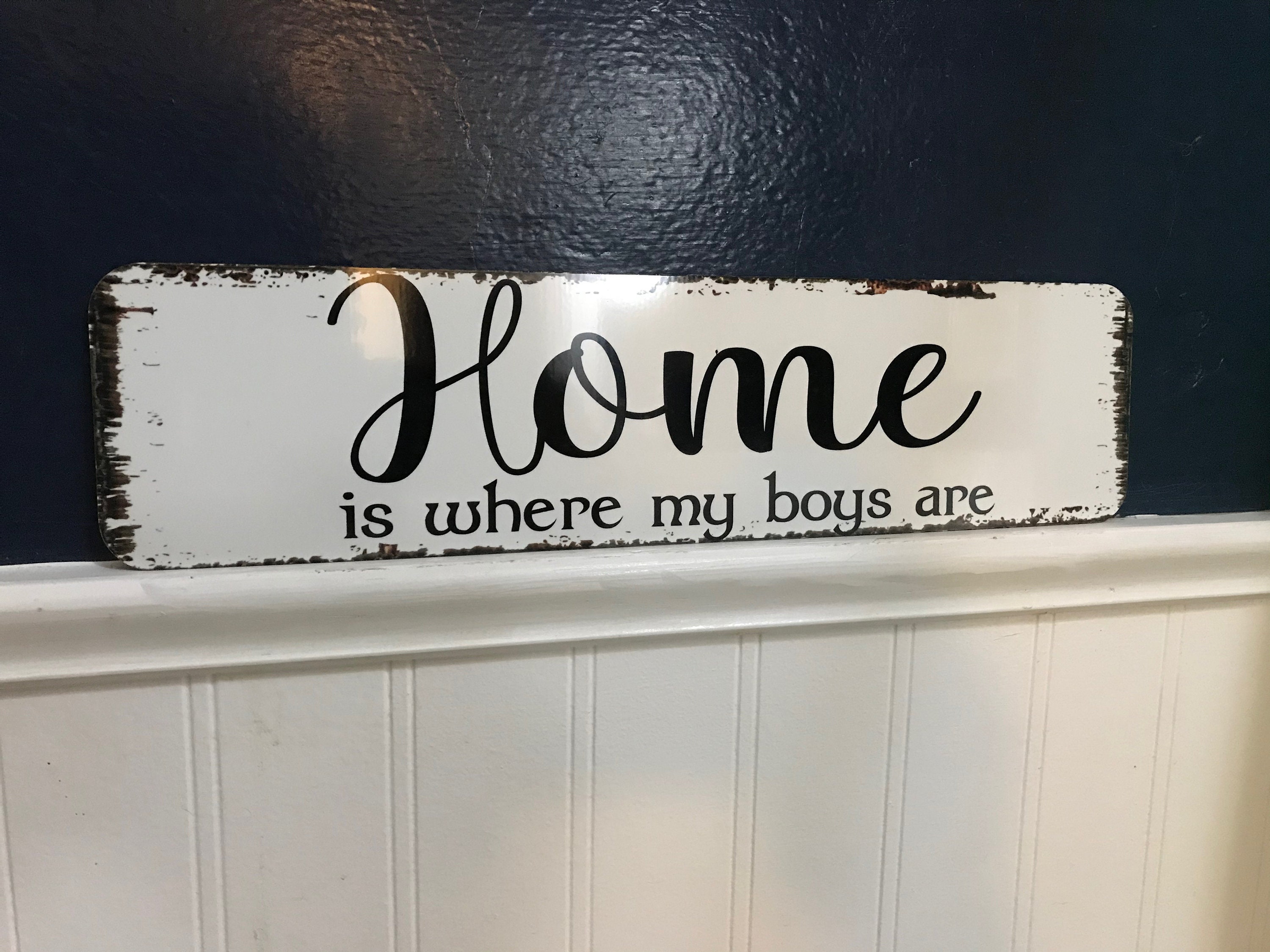 Vineyard Cursive Font Choose Barn Wood Grey or Rust Look | Etsy