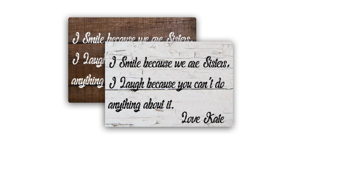 Personalized Sister Metal Sign: Funny Quote Gift, 8x12 - Etsy