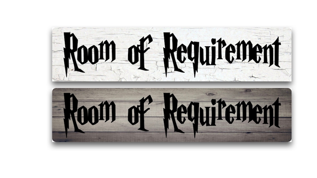 Room of Requirement You Choose Wood Look Background- Metal Sign 4"x18 ...