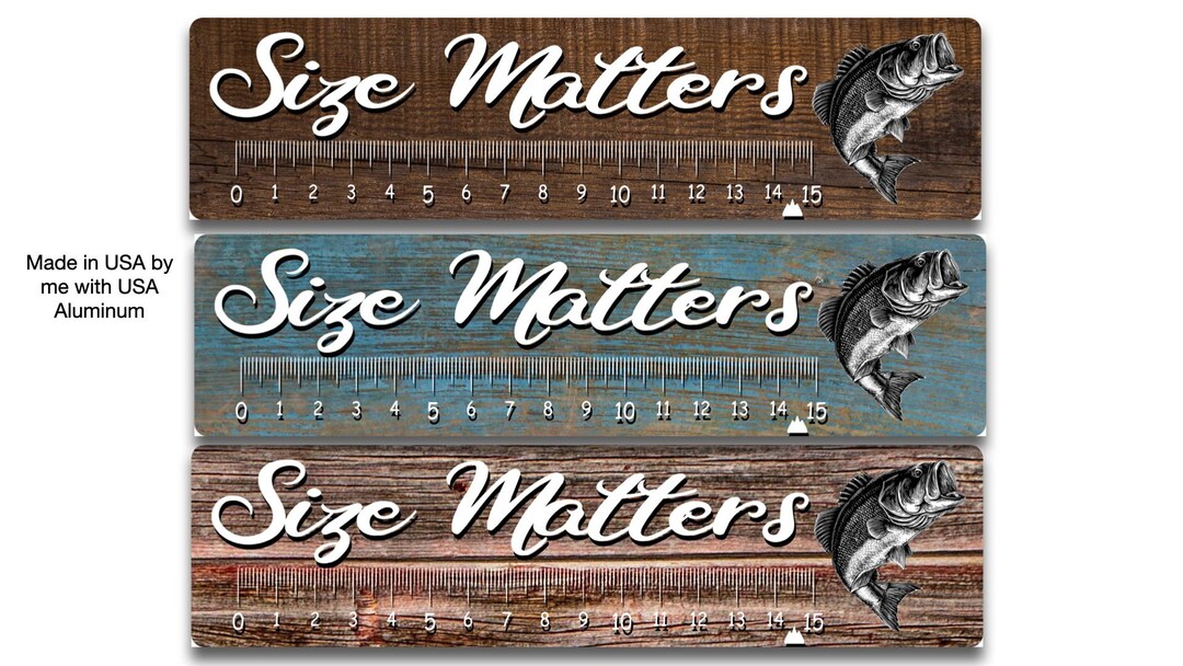 Bass Ruler Metal Sign – Size Matters, Fishing Decor - Etsy