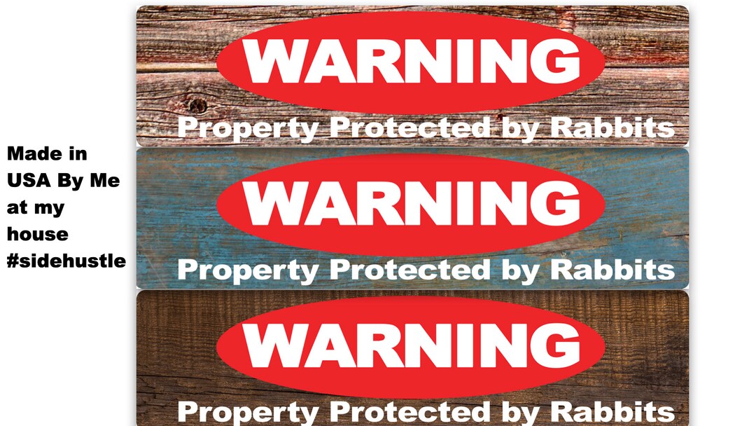 Customizable Metal Warning Sign: Property Protected by [your Text] - Etsy