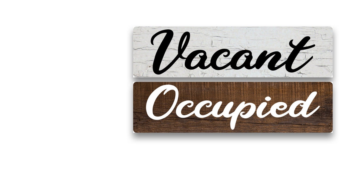 TWO SIGN SET Vacant Occupied Signs Metal Sign - Etsy