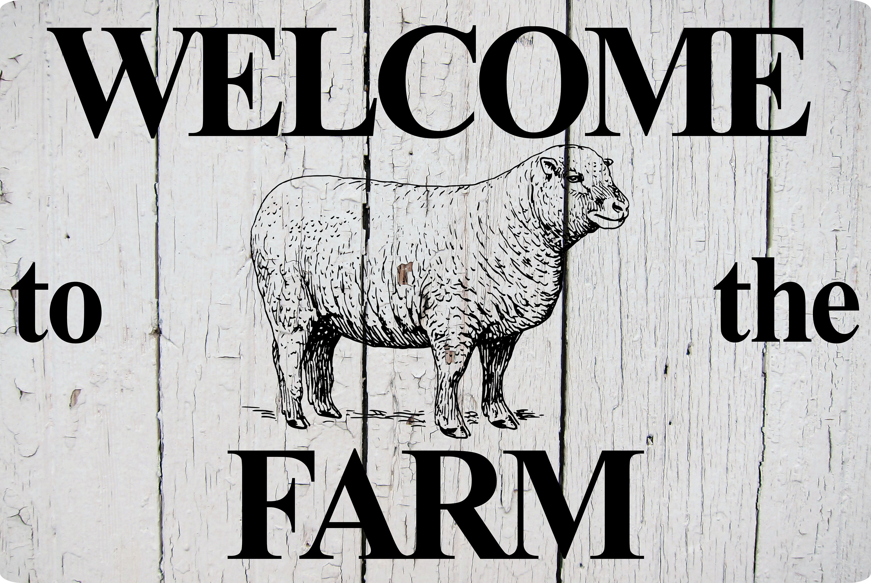 Welcome to the Farm With Ewe 8x12 Metal Sign | Etsy