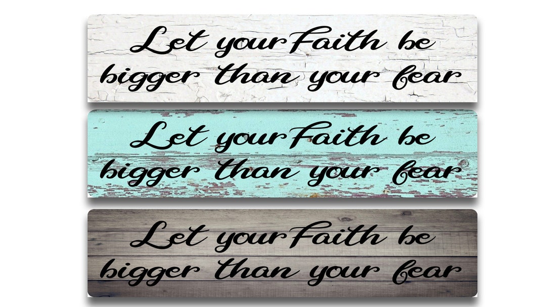 Faith Over Fear Metal Sign – Rustic Inspirational Quote Art - Etsy