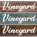 Vineyard Cursive Font Choose Barn Wood Grey or Rust Look - Etsy