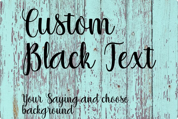 Personalized Custom YOUR TEXT on White Crackle Blue Teal - Etsy