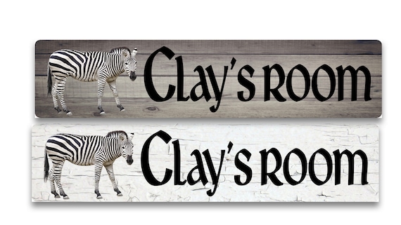 PERSONALIZED Name Zebra and Choose From 2 Backgrounds metal | Etsy