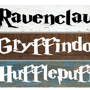 Your Custom Text in HP Font You Choose Wood Look Background Metal Sign ...