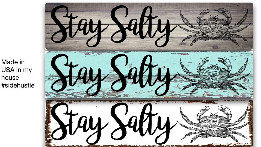 Stay Salty Metal Sign – Farmhouse Rustic Decor - Etsy