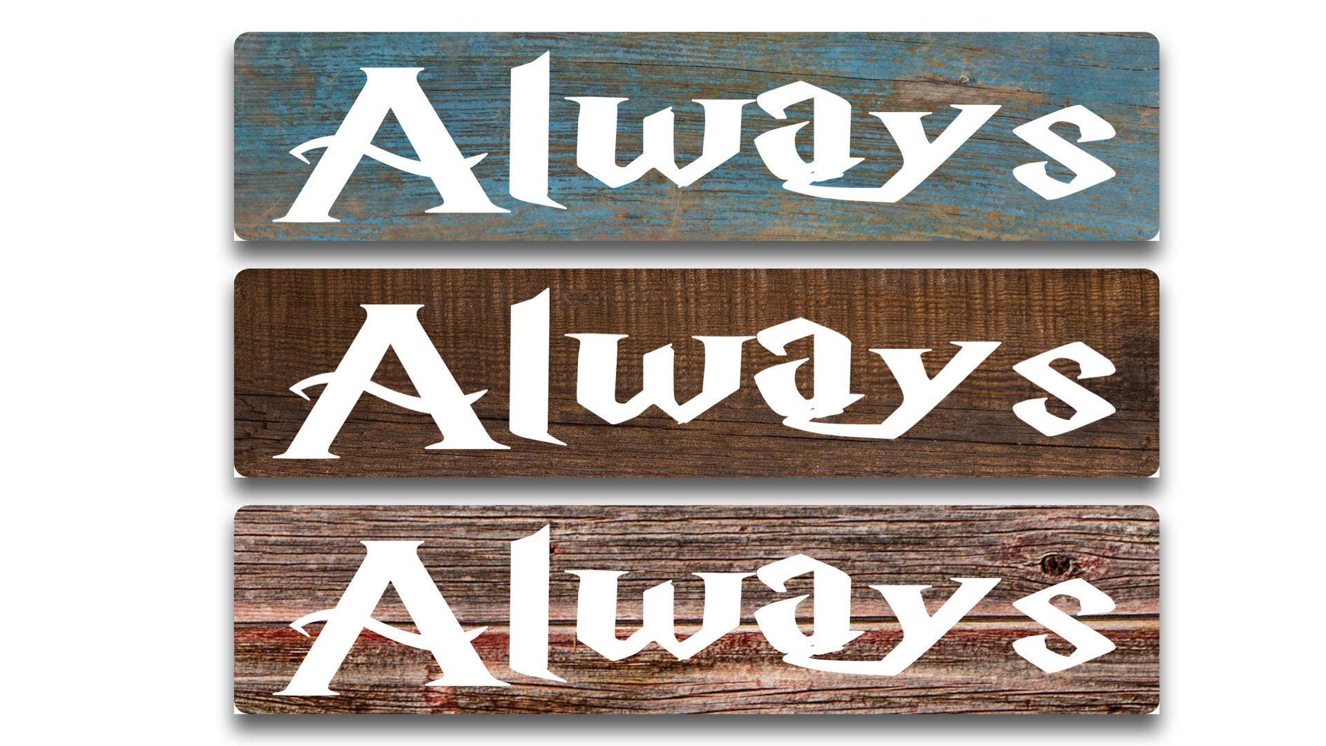 Always HP Font You Choose Wood Look Background Metal Sign - Etsy