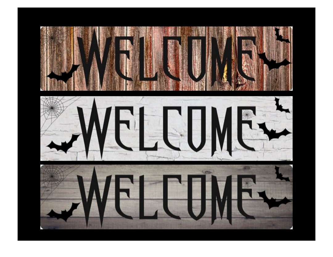 Halloween Welcome Metal Sign – Creepy Farmhouse Decor - Etsy
