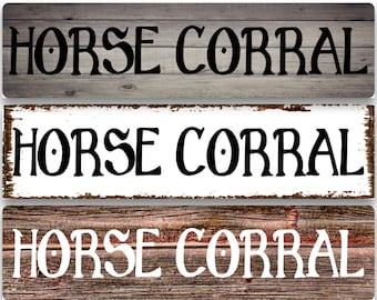 Horse Corral Sign - Etsy