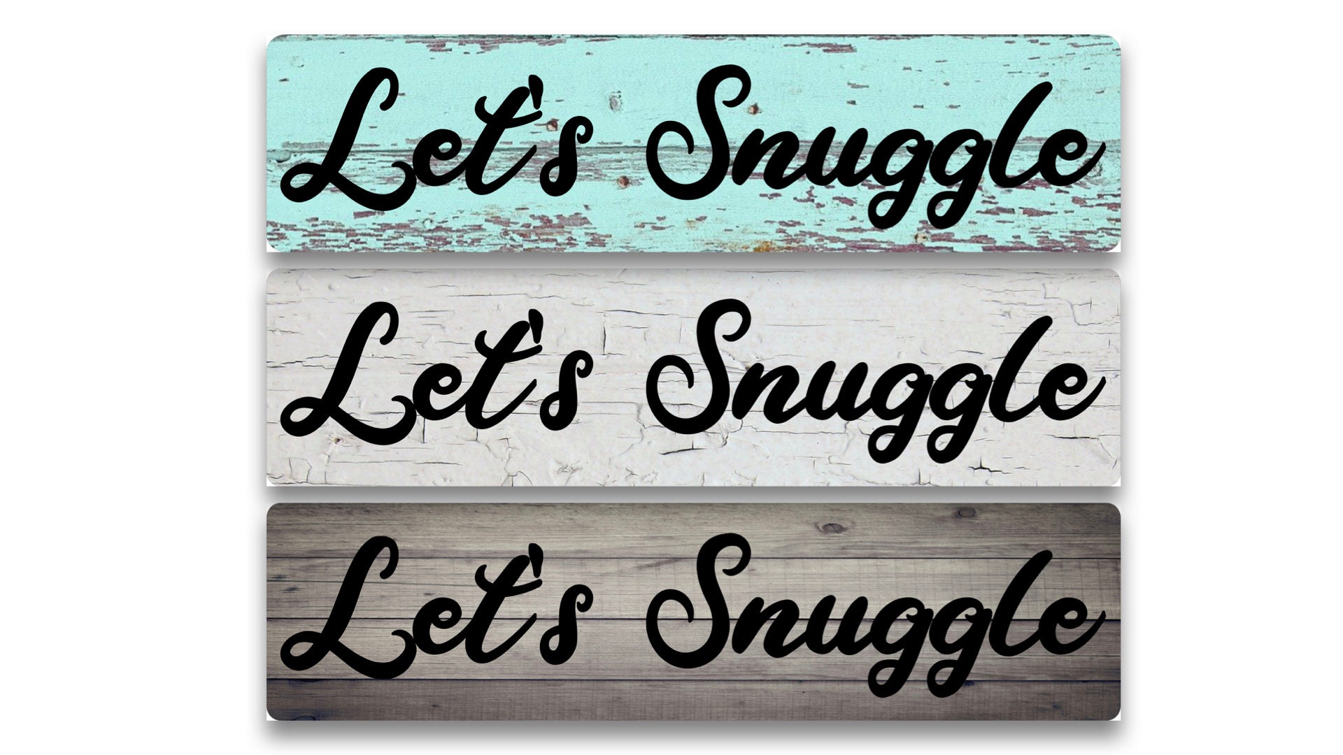 Let's Snuggle Sign Backgrounds Rust Barn Wood White | Etsy