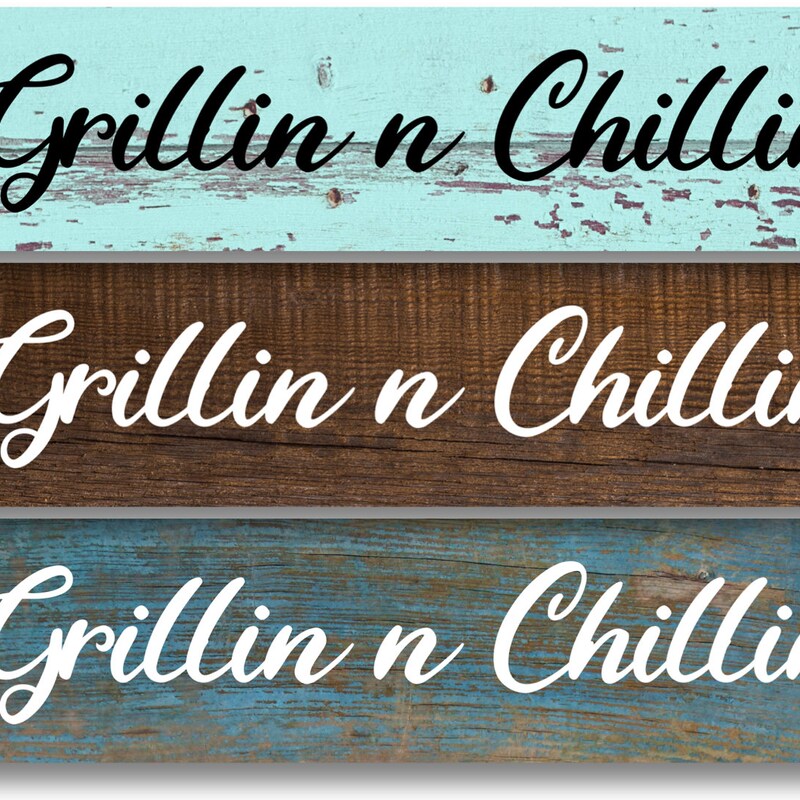 Grillin and Chillin Sign - Etsy