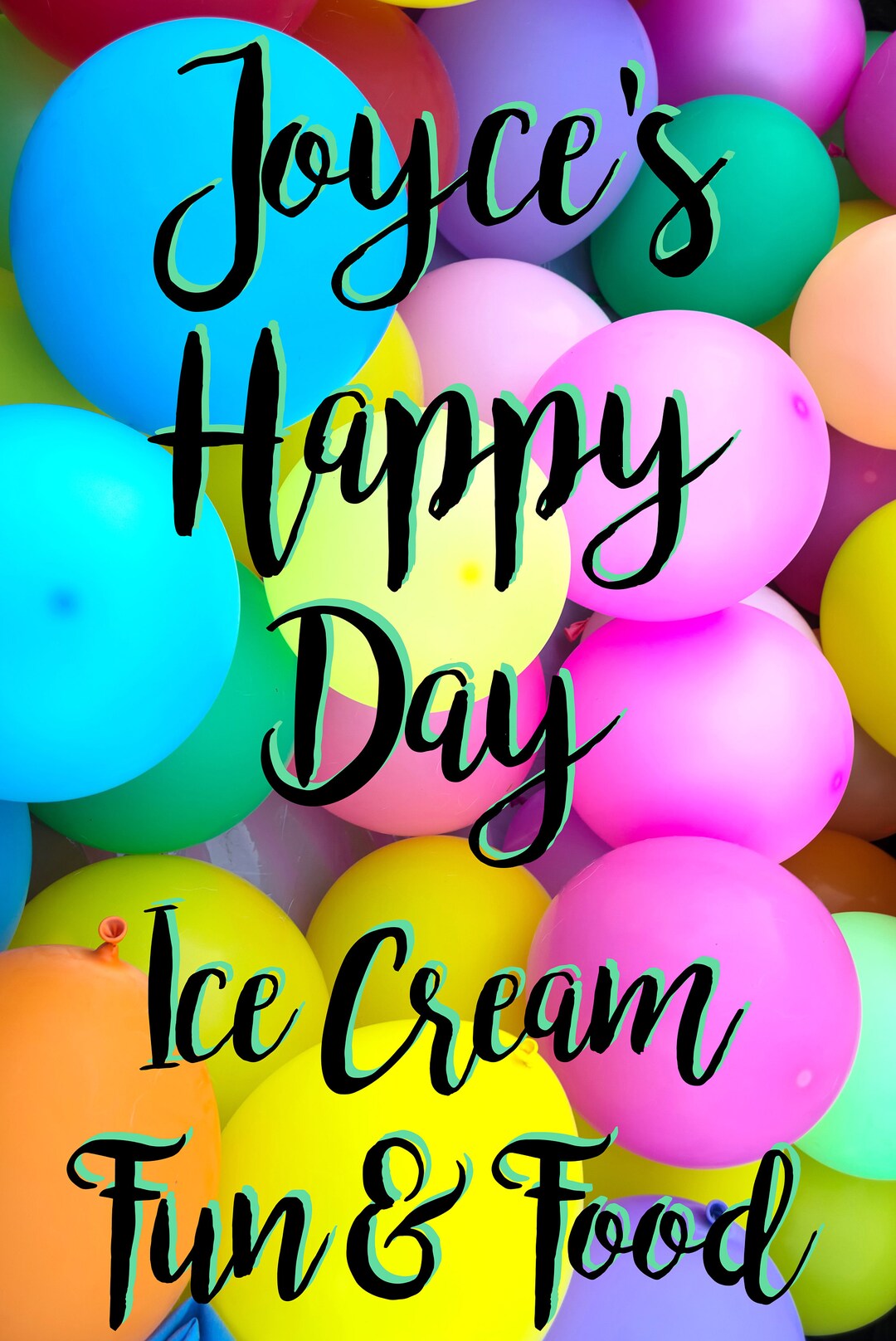 Personalized - Birthday -happy Day -sign With Balloons-metal Sign 8"x12 ...