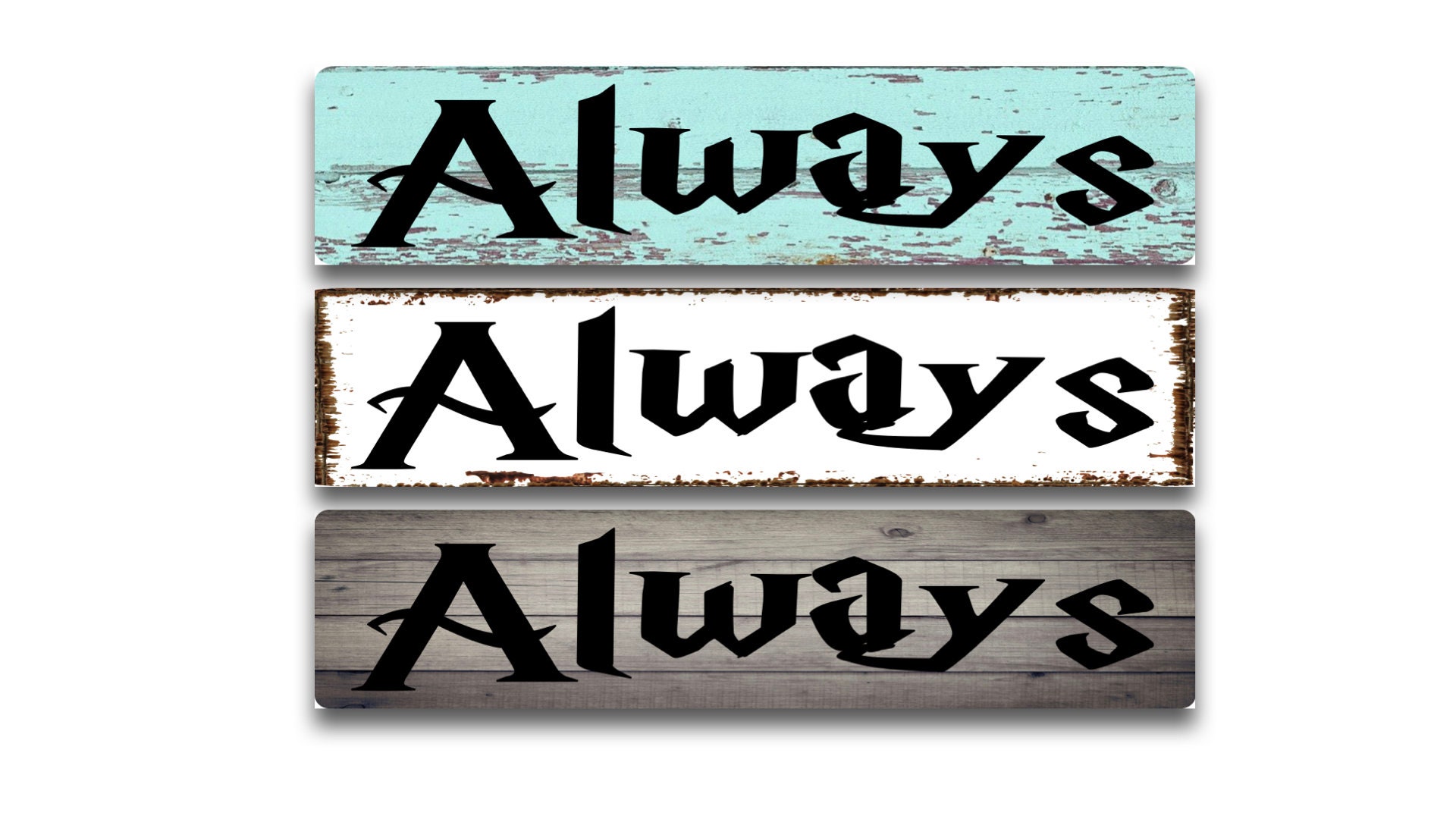Always HP Font You Choose Wood Look Background Metal Sign - Etsy