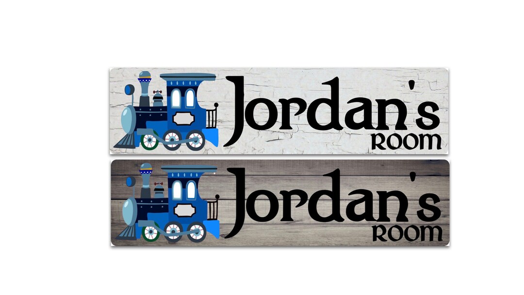 PERSONALIZED Name Blue Train and Choose From 2 Backgrounds -metal Sign ...
