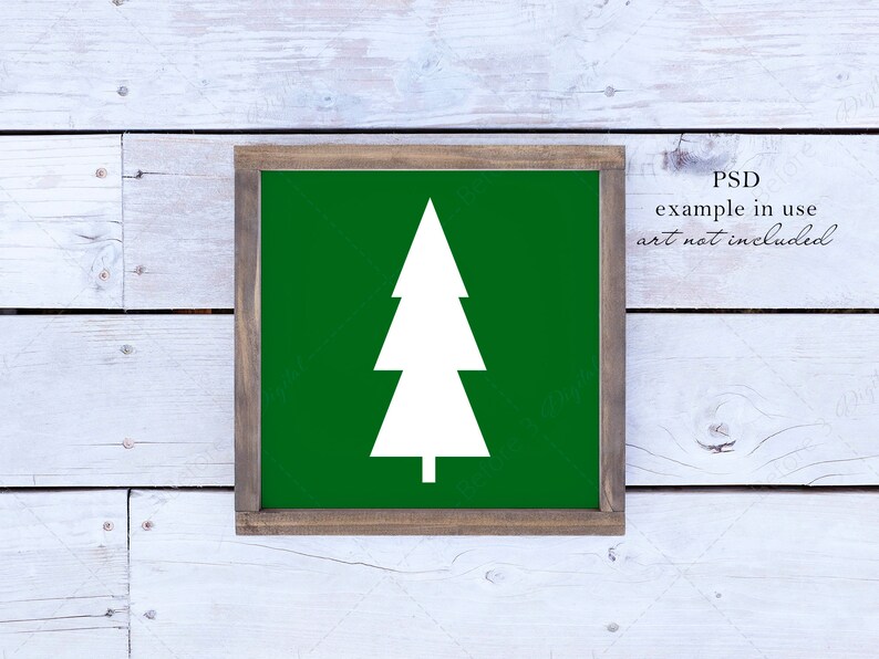 12x12 Square Wood Sign Mockup With PSD Smart Object | Etsy