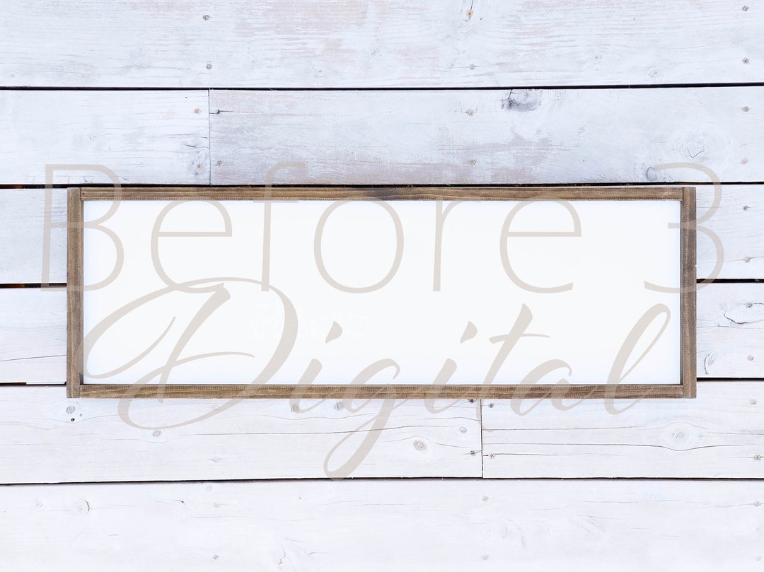 1x3 Foot Wood Sign Mockup Horizontal With PSD Smart Object - Etsy