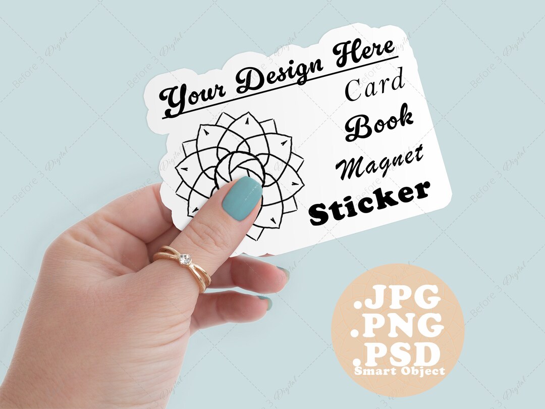 Hand Holding Sticker Mockup for Online Sellers, PSD Smart Object PNG ...