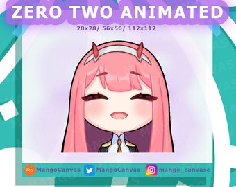 ZERO TWO Cute Twitch Emote Pack 8 Emotes - Etsy