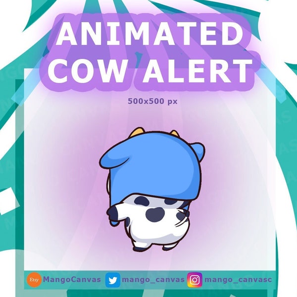 Animated Cow Emote Alert /dance Emote-alert - Etsy