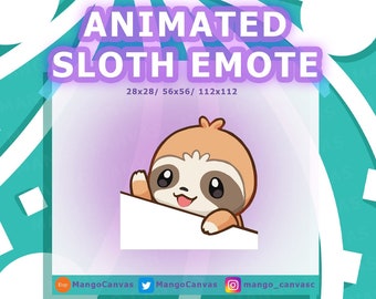 Sloth Animated Bongo Emote Kawaii Sloth Twitch KICK Discord Emote - Etsy