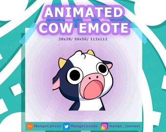 ANIMATED Cow Pop Emote for Twitch and Discord, Pop Emote, Animated ...