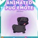 Animated Black Pug Emote-dancing Pug - Etsy
