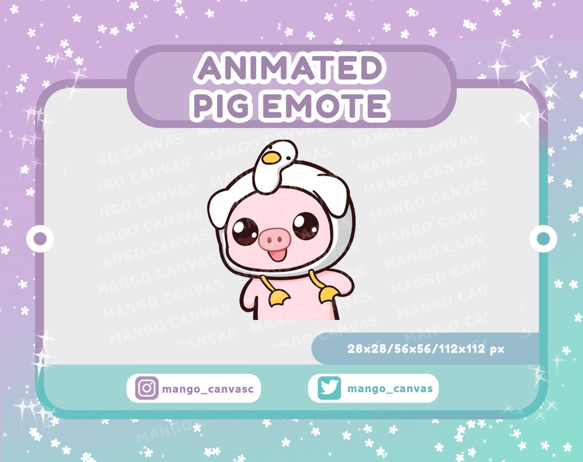 Animated Pig Emote-wiggle Emote - Etsy