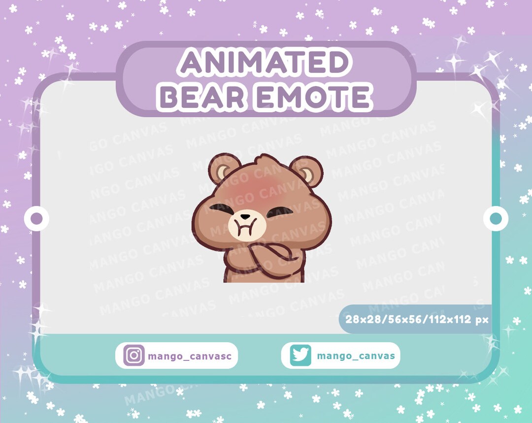 Animated Bear Emote-angry Emote - Etsy