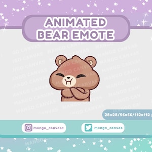 Animated Bear Emote-angry Emote - Etsy