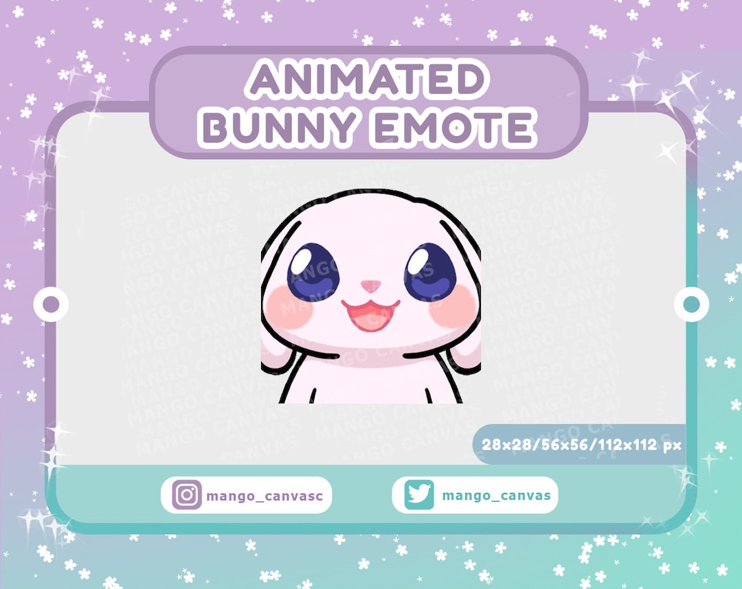 Animated Bunny Emote-yes Emote - Etsy