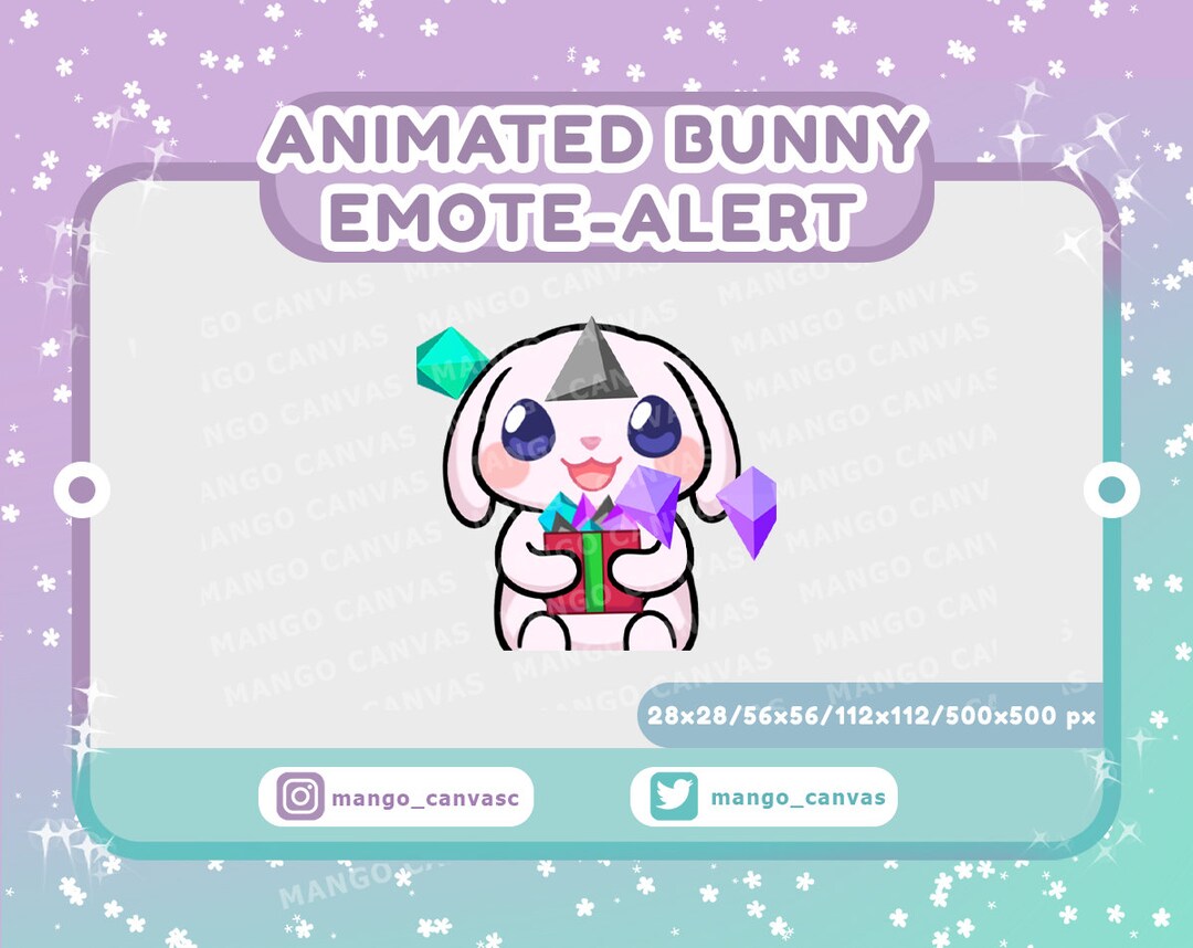 Animated Bunny Emote Alert /bits Emote-alert - Etsy