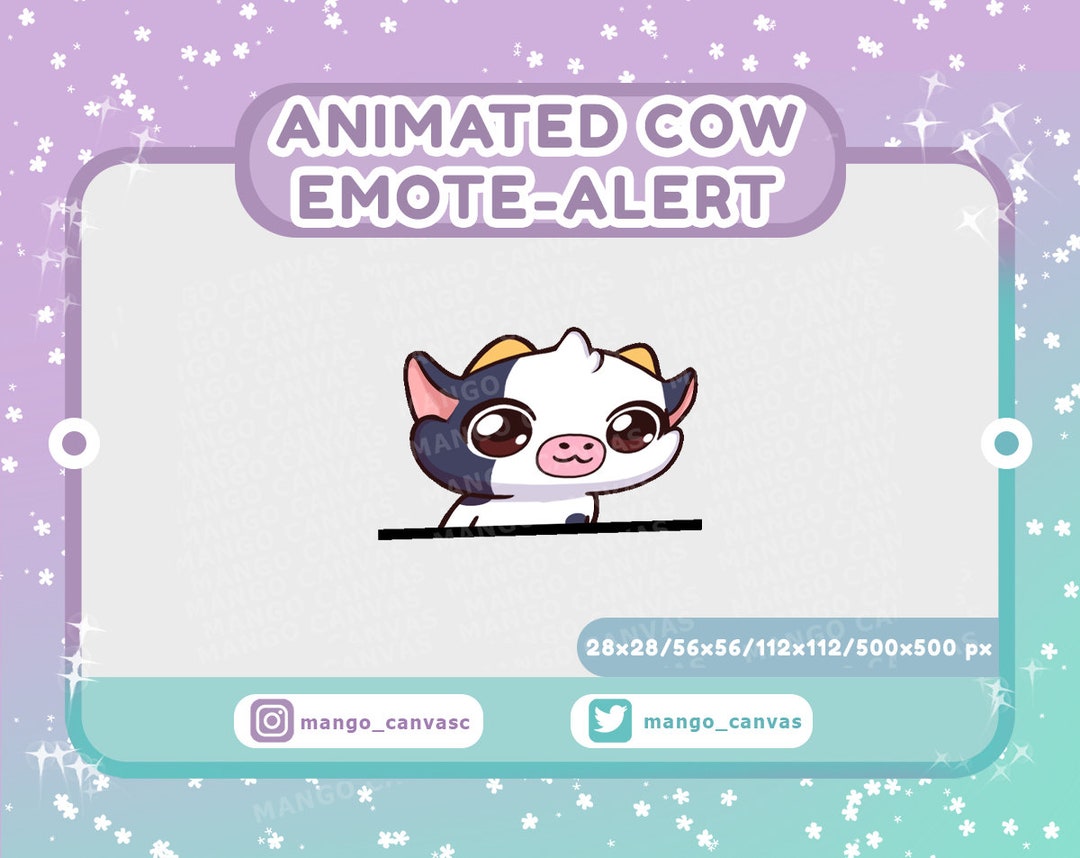 Animated Cow Emote Alert /headbang Emote-alert - Etsy