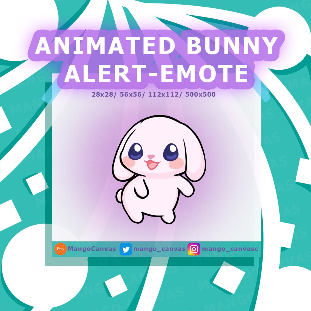 Animated Bunny Emote-rabbit Emote - Etsy