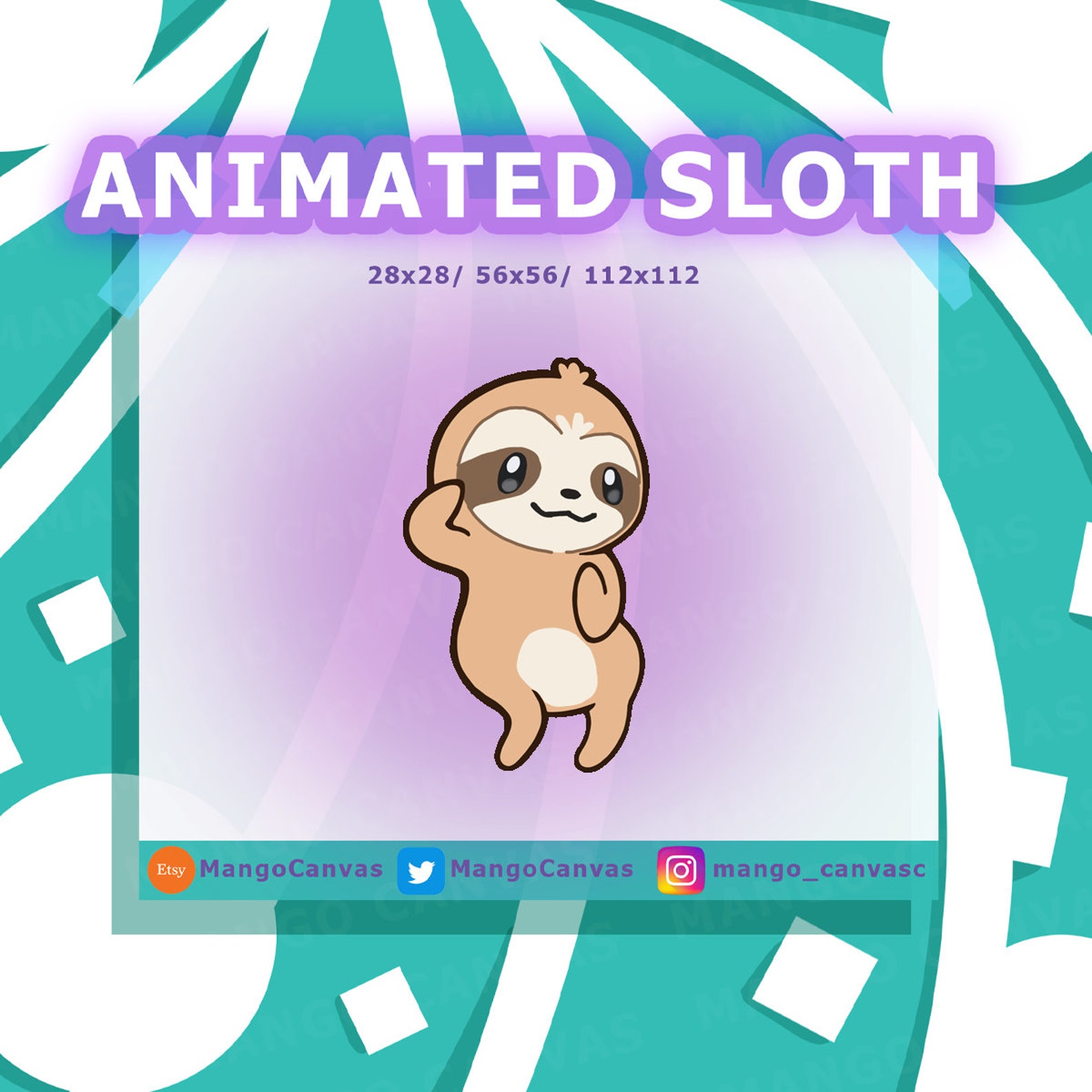 Animated Sloth Emote-dancing Sloth - Etsy