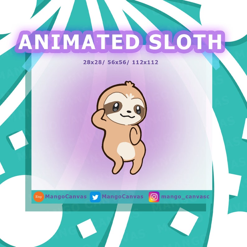 Animated Sloth Emote-dancing Sloth - Etsy